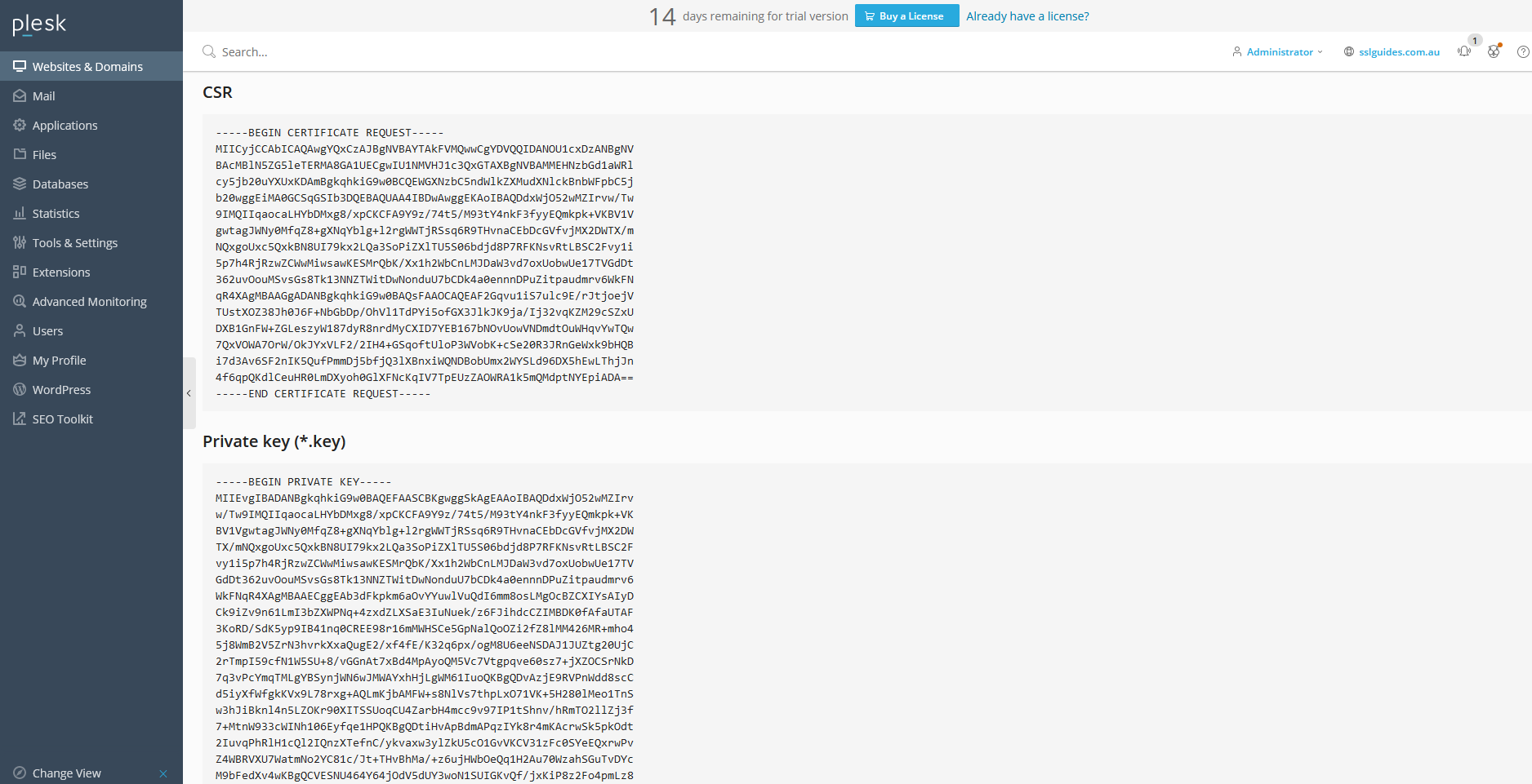 Plesk SSL Configuration and Installation Guide